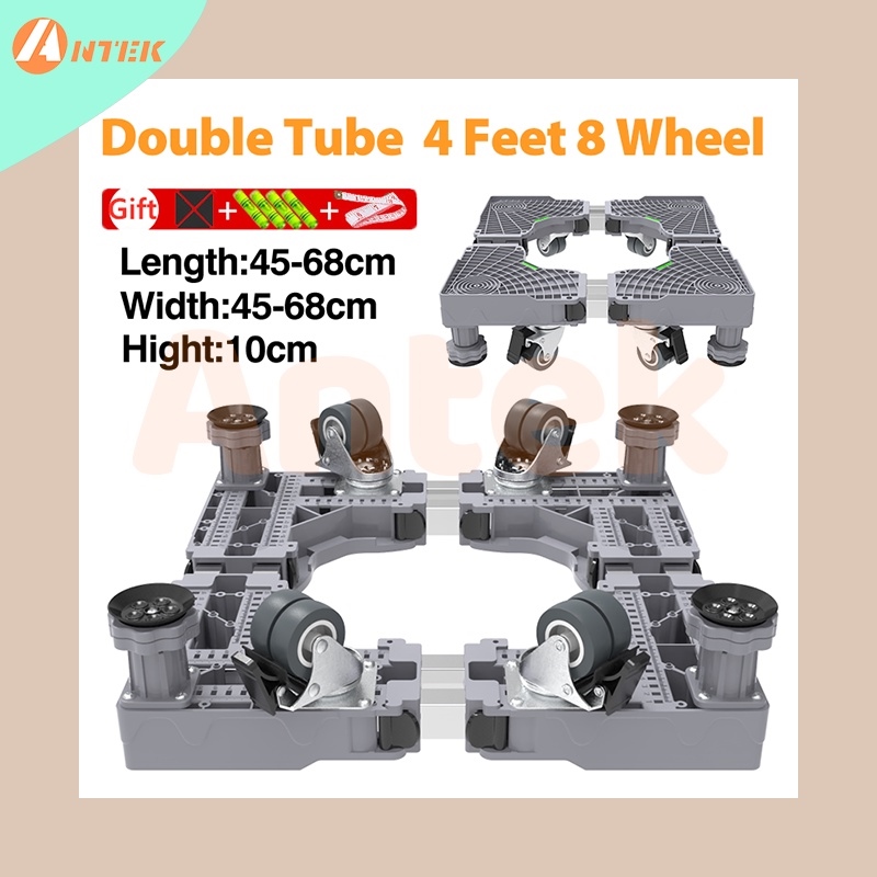 Antek Adjustable Ref Stand Washing Machine Stand with Wheels Patungan ...