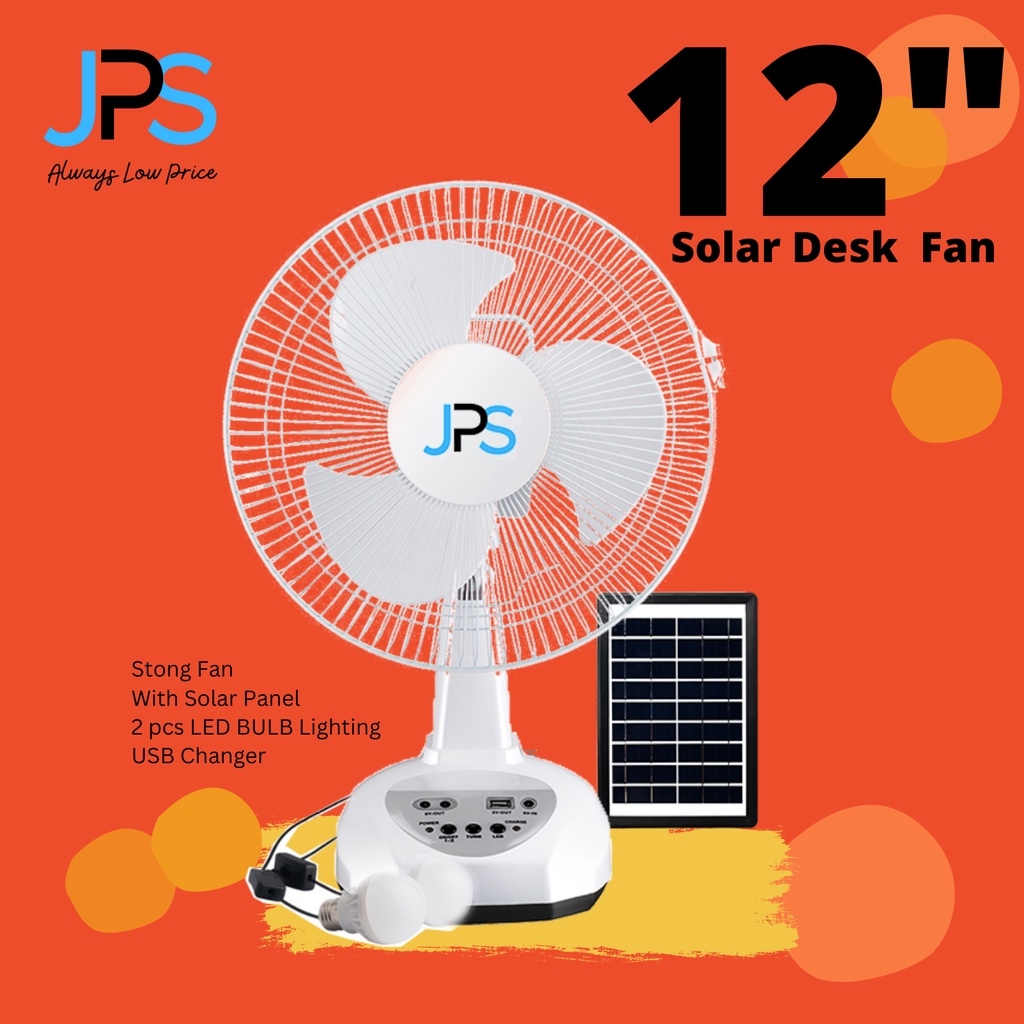 JPS Rechargable Solar Electric Fan 14” and 16” Premium Quality | Lazada PH