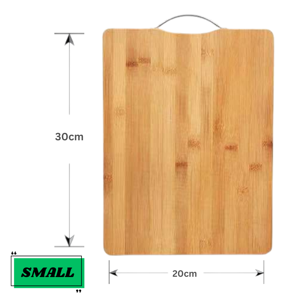 Bamboo Butcher's Board Built-in Handle Cutting Board Wood Chopping ...
