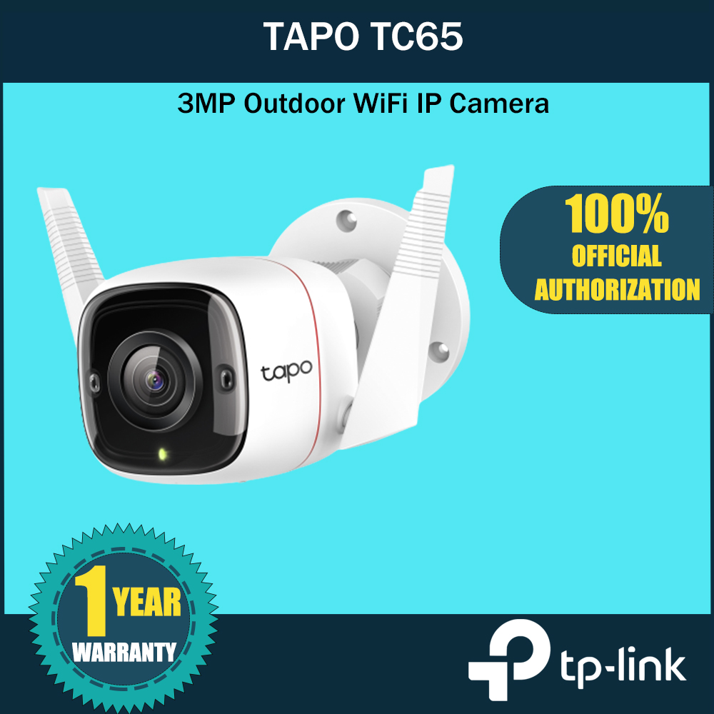 【Ready Stock】TP-Link Tapo TC65 3MP Outdoor WiFi IP Camera Advanced Night Vision Motion Detection ...