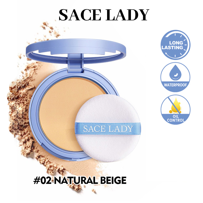 [With Mirror] SACE LADY Face Powder Waterproof Oil Control Skin ...