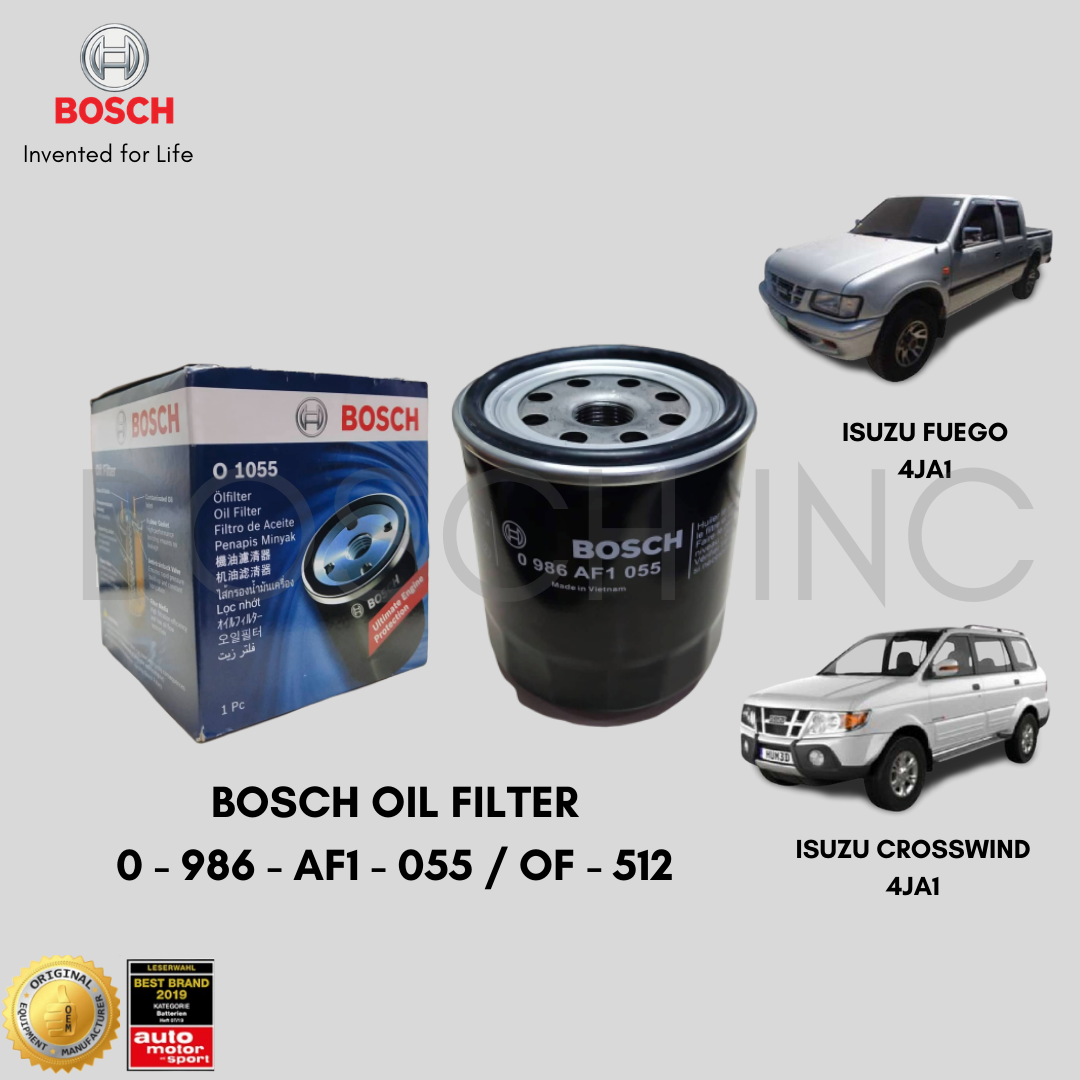 Bosch OIL FILTER O1055 for Isuzu FUEGO & Isuzu CROSSWIND (0-986-AF1-055 ...