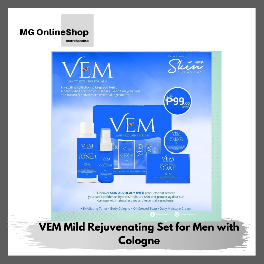 VEM Mild Rejuvenating Set for Men with Cologne Php99 with Freebies ...