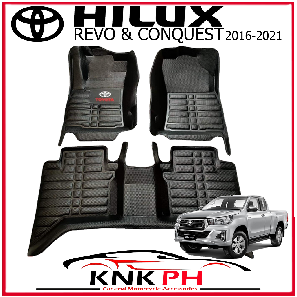 TOYOTA HILUX REVO AND CONQUEST 2016-2021 Premium Leather Floor Liner ...