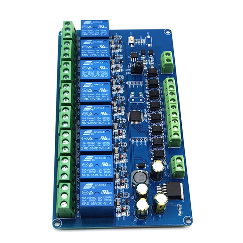 7-30V Modbus-Rtu 8 Channel Relay Module for RS485 TTL UART Relay Module ...