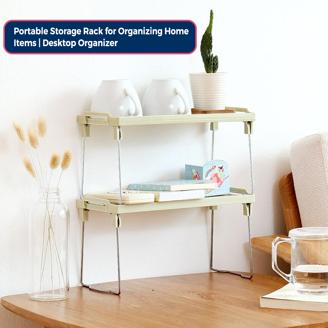 Portable Storage Rack for Organizing Home Items | Desktop Organizer ...