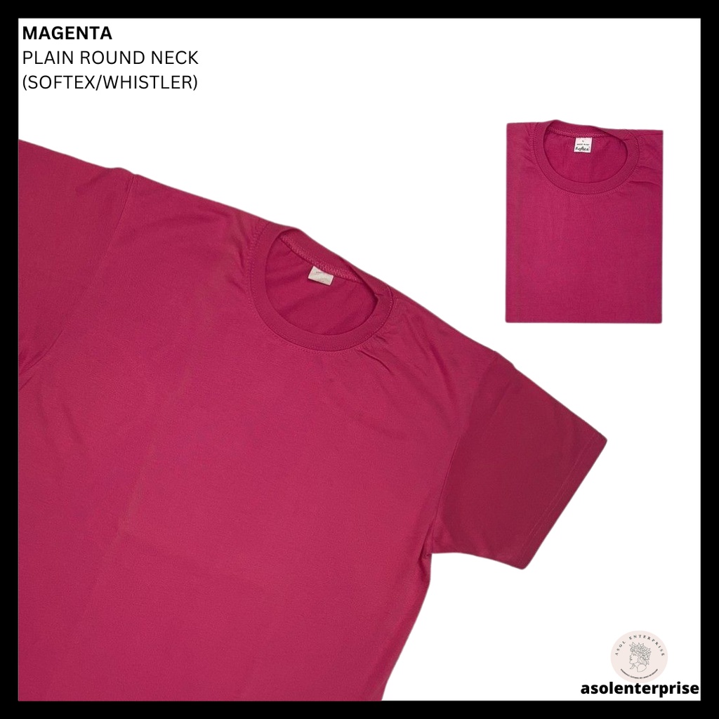 ADULT Plain Round Neck Shirt Softex Whistler Red Maroon Orange Sunkist ...