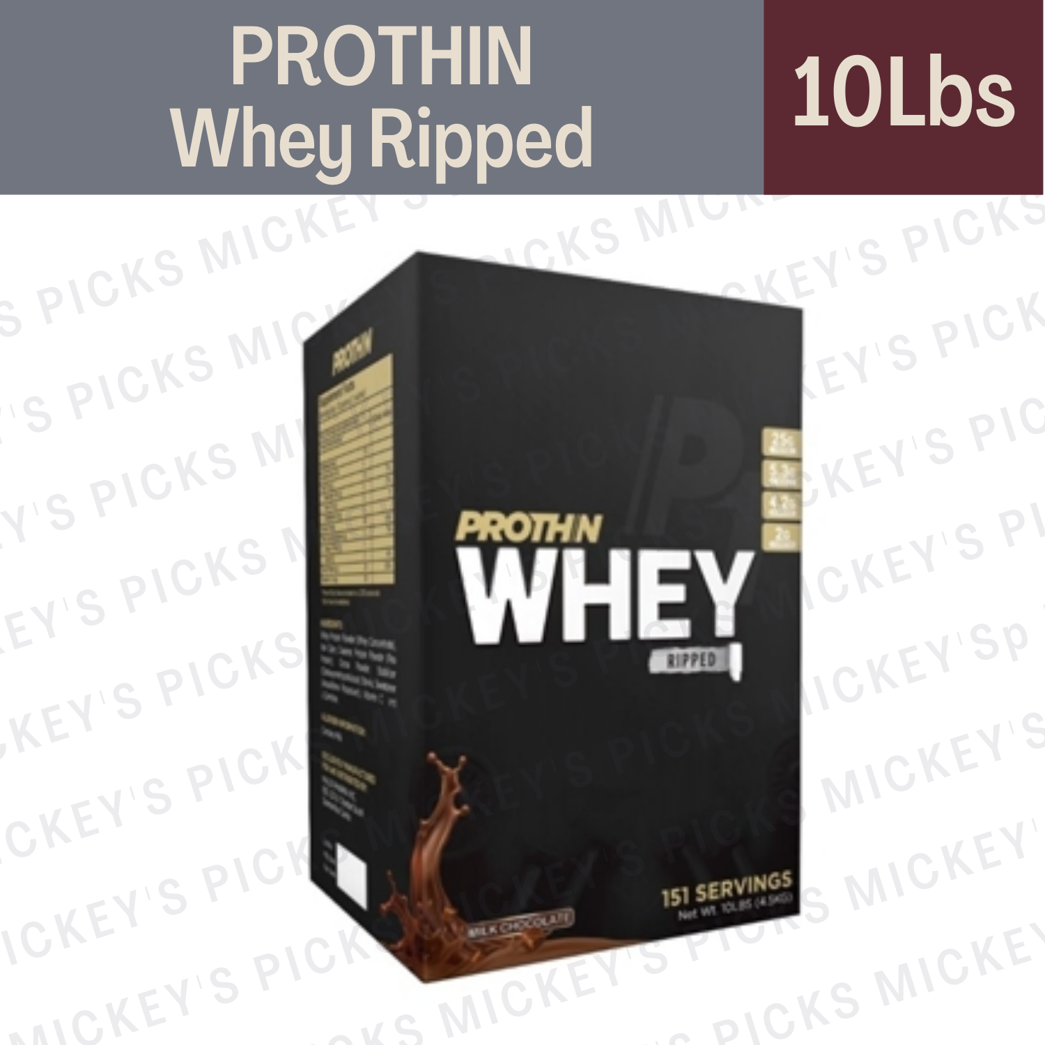 Prothin Whey Ripped Choco 10lbs (151 sachets) | Lazada PH