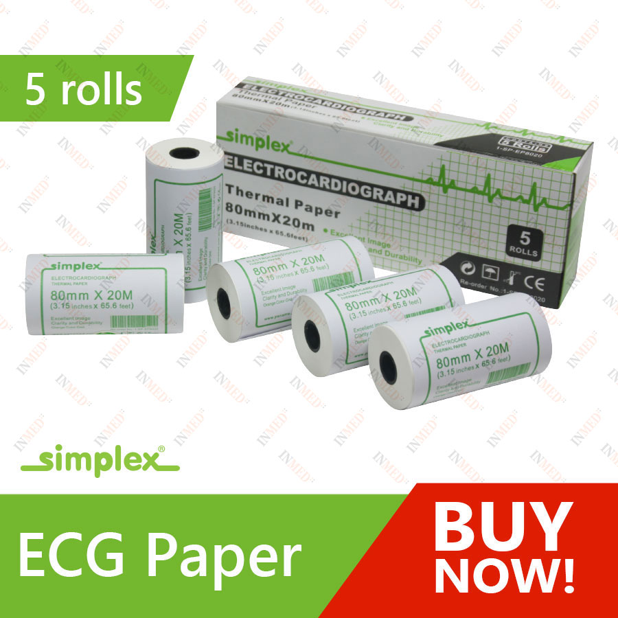 Simplex ECG Paper 80mmx20m (5rolls) | Lazada PH