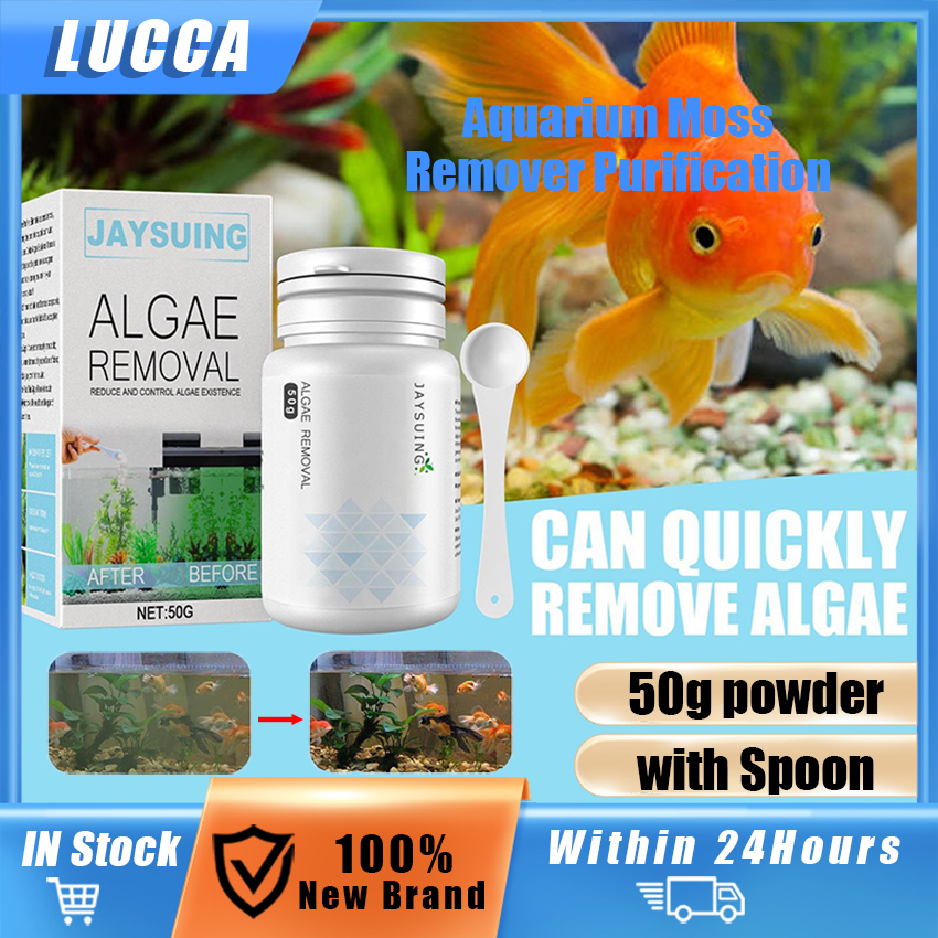 Fish Tank Cleaning Powder With Spoon Algae Repellent Agent Tank Moss ...