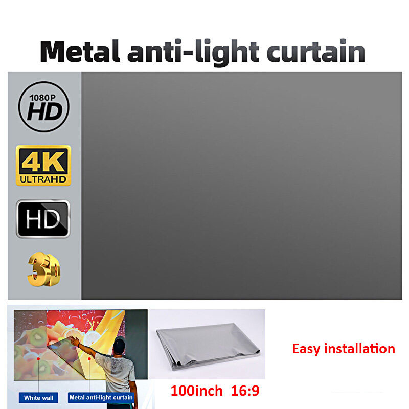 Folding Projector Screen Outdoor HD Projector Screen 60 Inches 100 ...