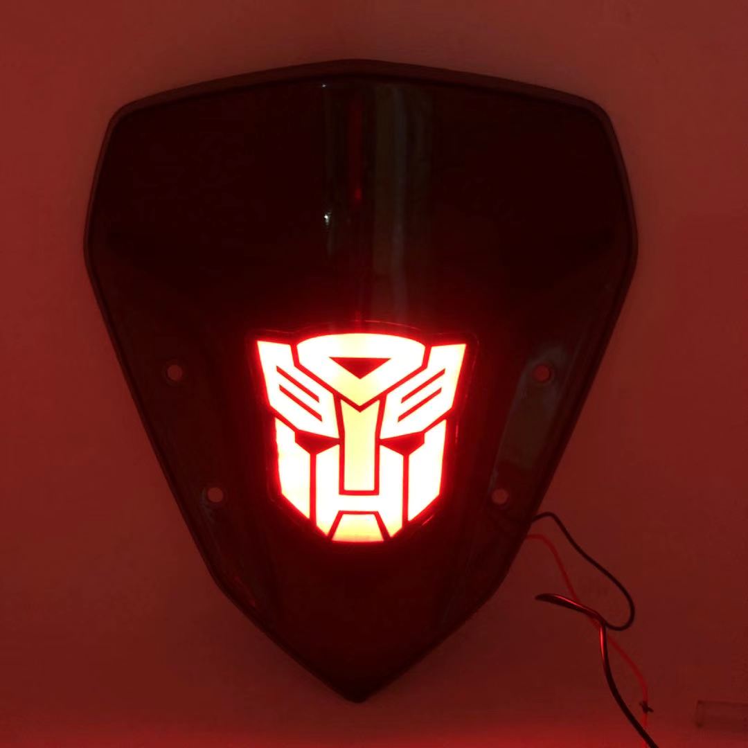 AEROX 155 WINDSHIELD VISOR TRANSFORMER W/LED LOGO LIGHT [LAZY PANDA ...