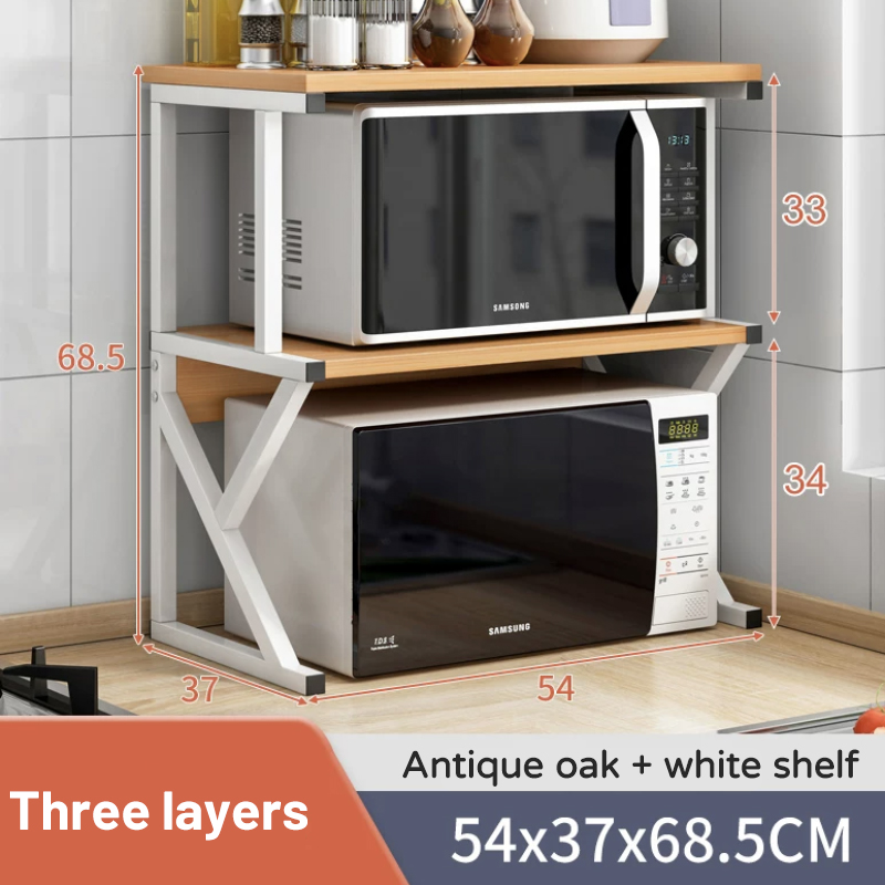2/3 Tier Microwave Oven Rack Kitchen Organizer Microwave Rack Oven ...