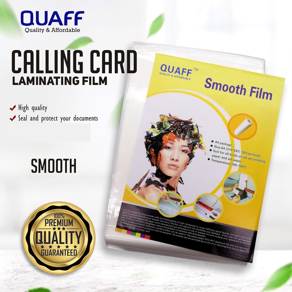 Calling card laminate film smooth and matte 100pcs | Lazada PH