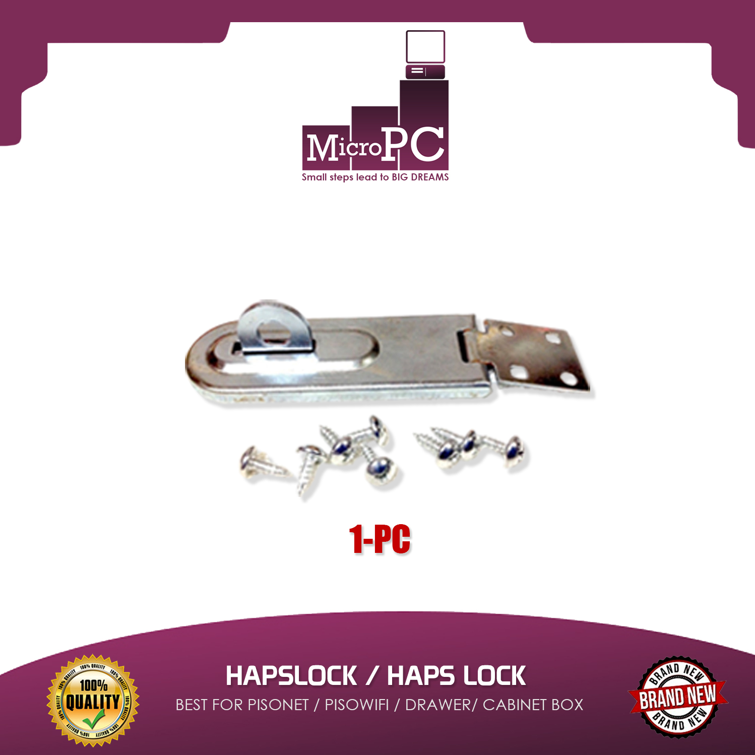 HAPSLOCK / HAPS LOCK , BEST FOR PISONET / PISOWIFI / DRAWER/ CABINET ...