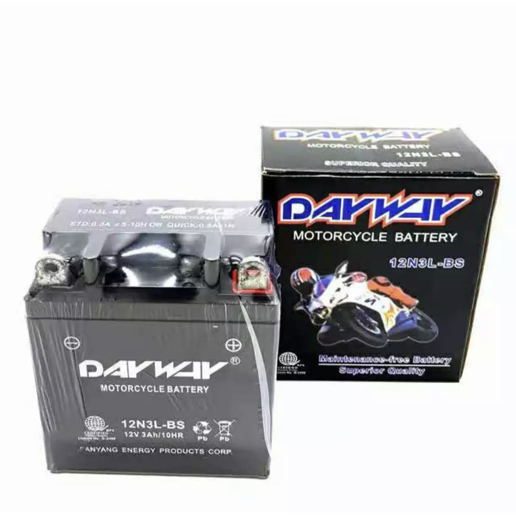motorcycle battery original HSKAI Motorcycle Battery Dayway 2.5C 3L 4L ...