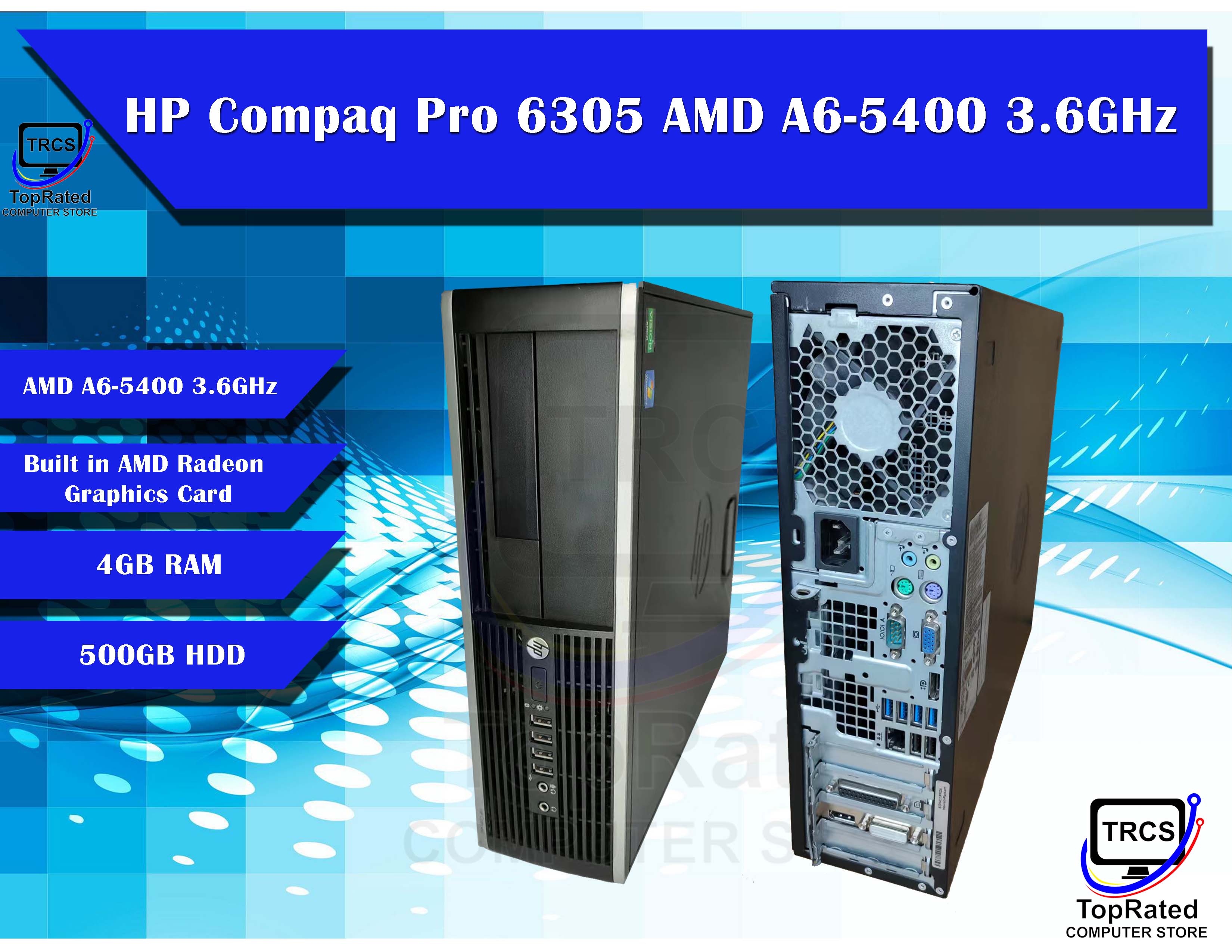 Computer Desktop HP Compaq Pro 6305 AMD A6-5400 3.6GHz 4GB / 8GB RAM ...