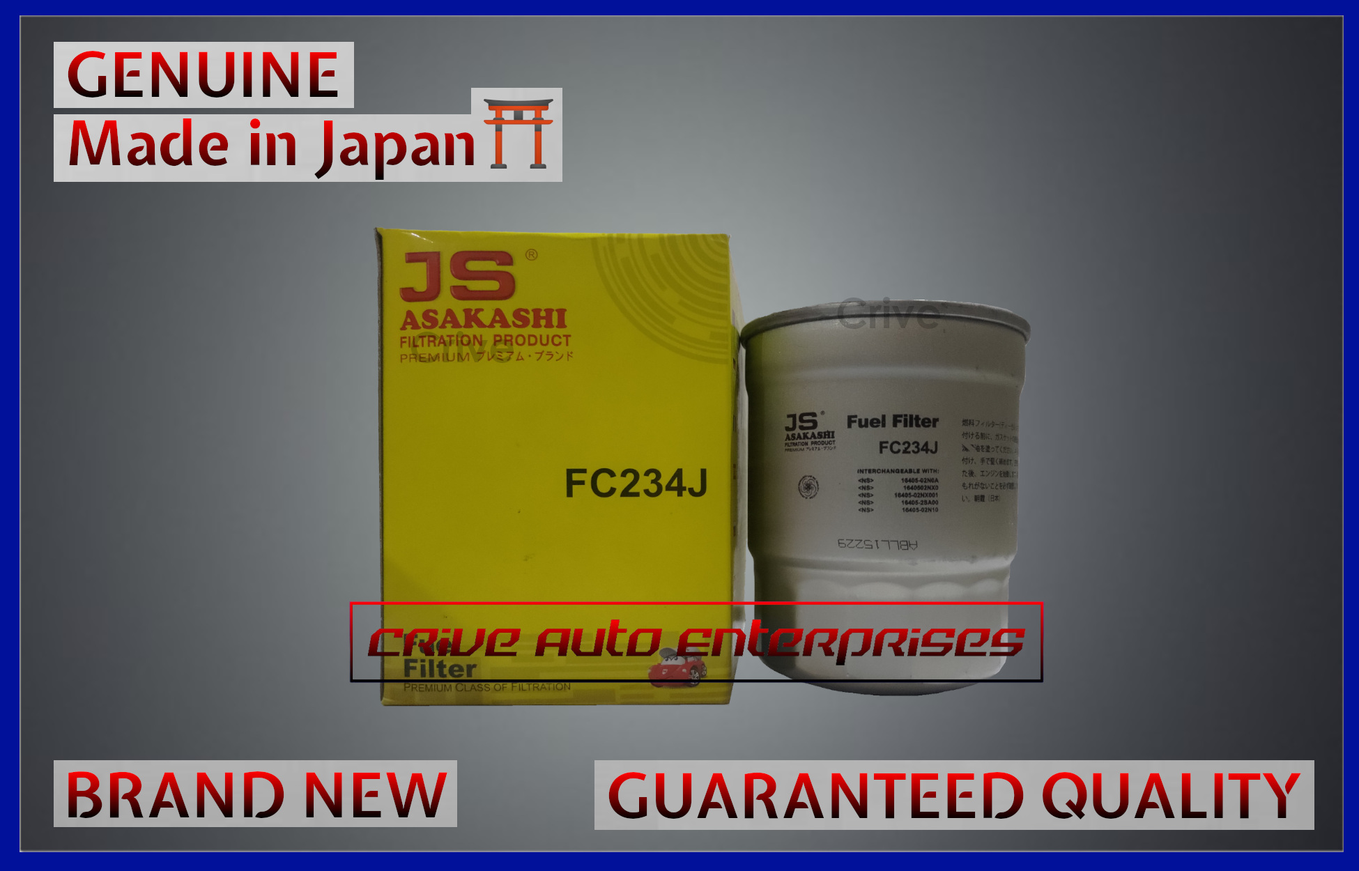 GENUINE JS Asakashi FC-234J Fuel Filter for Nissan (FC234J / Vic FC-234 ...