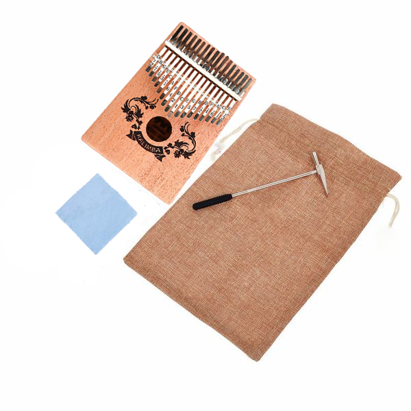 RIXTON Kalimba 17 Key Thumb Piano with Tuning Hammer Portable Mahogany ...