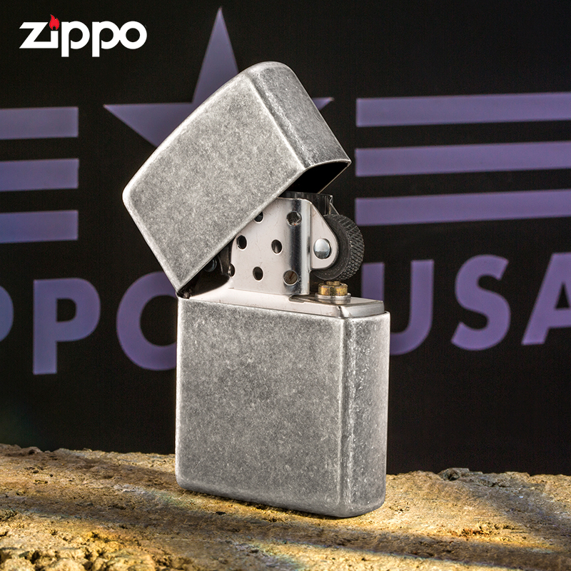 Zippo Antique Silver Plate Design Windproof Lighter | Zippo 121FB ...