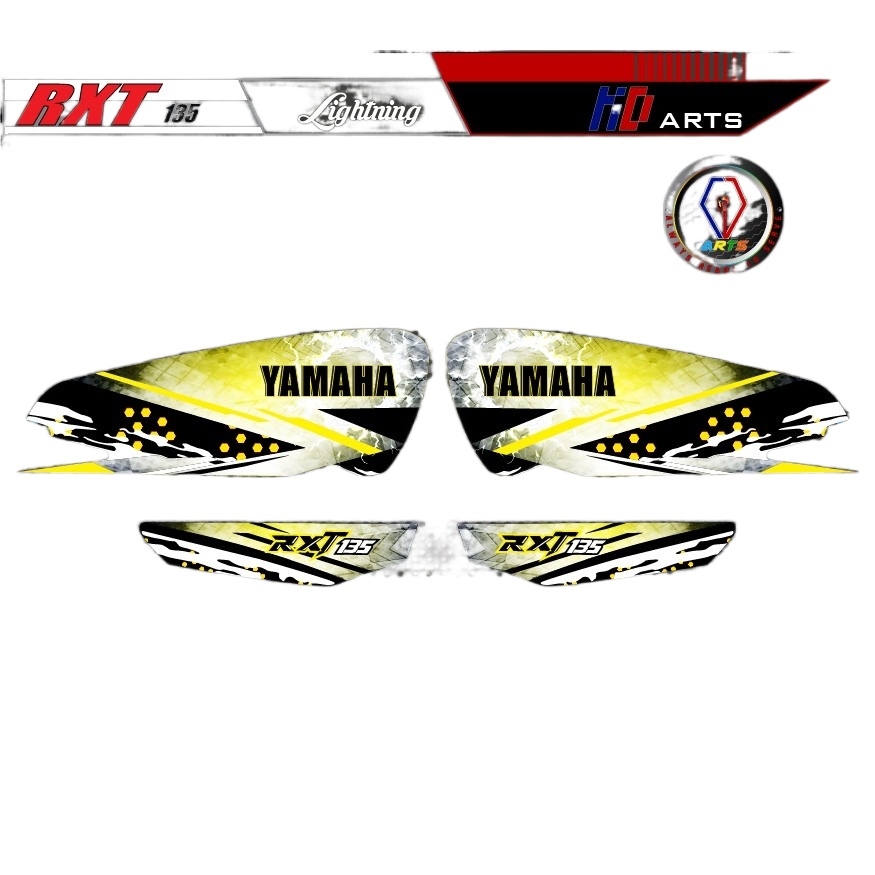 YAMAHA RXT 135 Lightning : Customized Motorcycle Decals Laminated NO ...