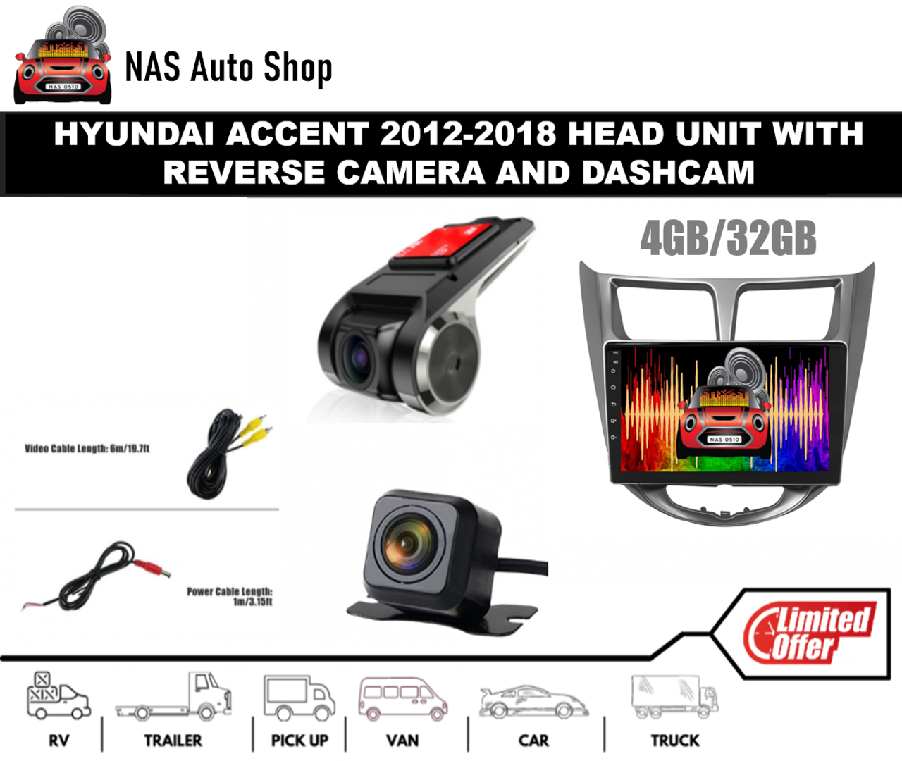 [𝟰+𝟯𝟮] 9inch Hyundai ACCENT 2012-2018 Android 11 Head Unit, Car Monitor ...