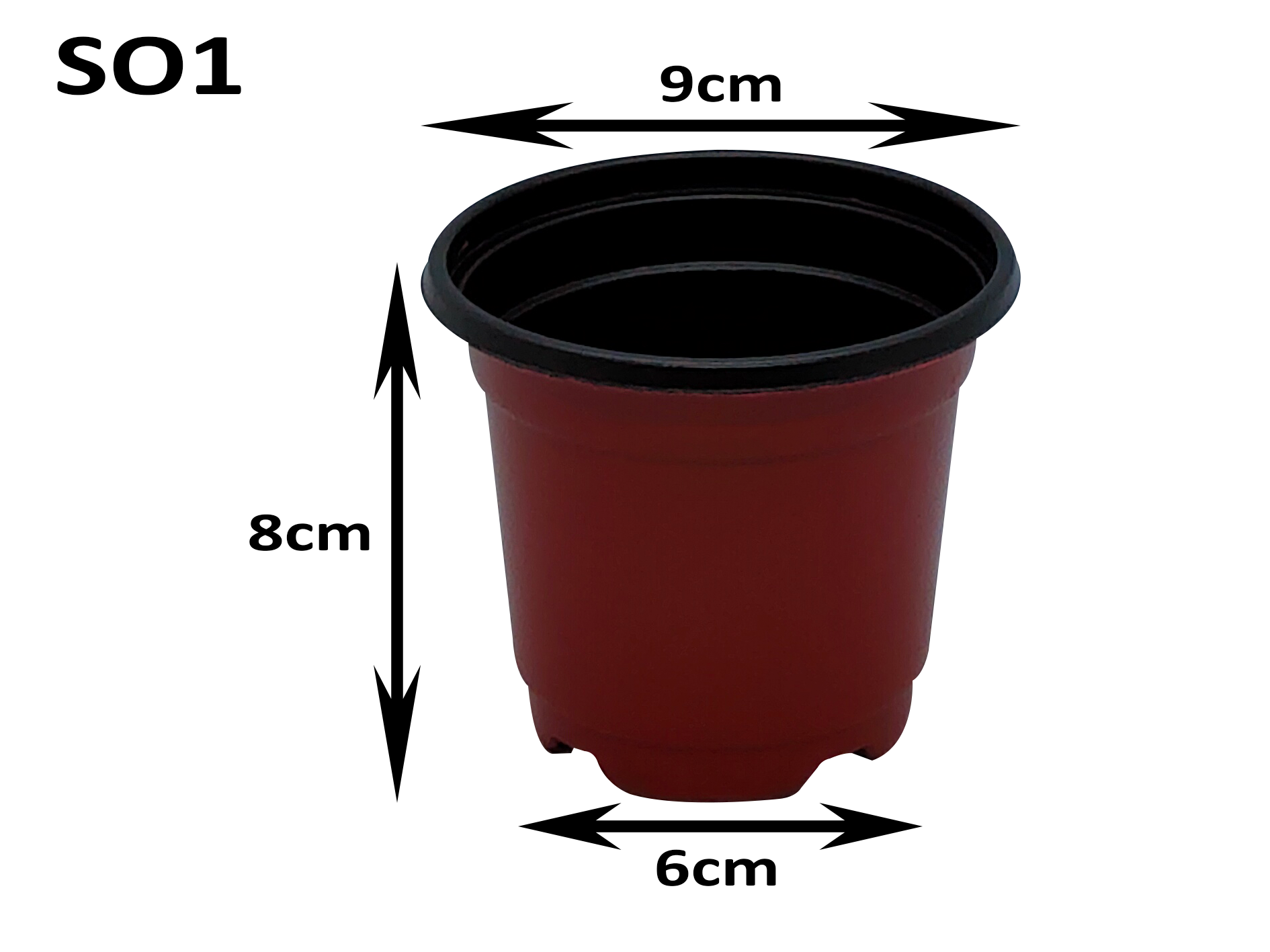 Garden pots and planters durable flexible 2 color plastic pots small ...