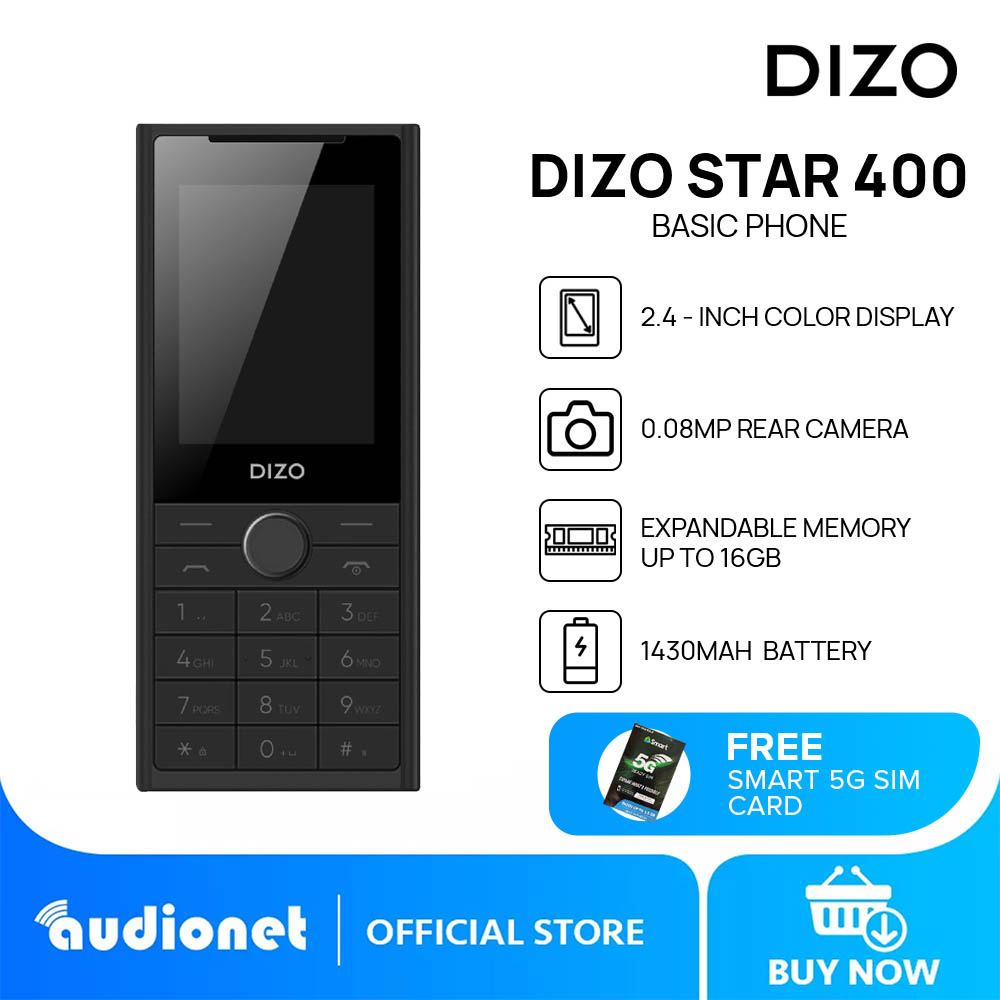 DIZO Star 400 Basic Phone | with 1430mAh Removable Battery | Up to 16GB ...