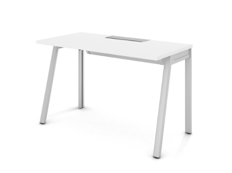 Haworth Intuity Table with flip top & cable tray Allways white/Silver ...