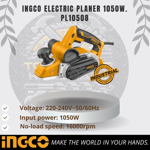 INGCO Electric Planer 1050W PL10508 +FREE TAPEMEASURE | Lazada PH