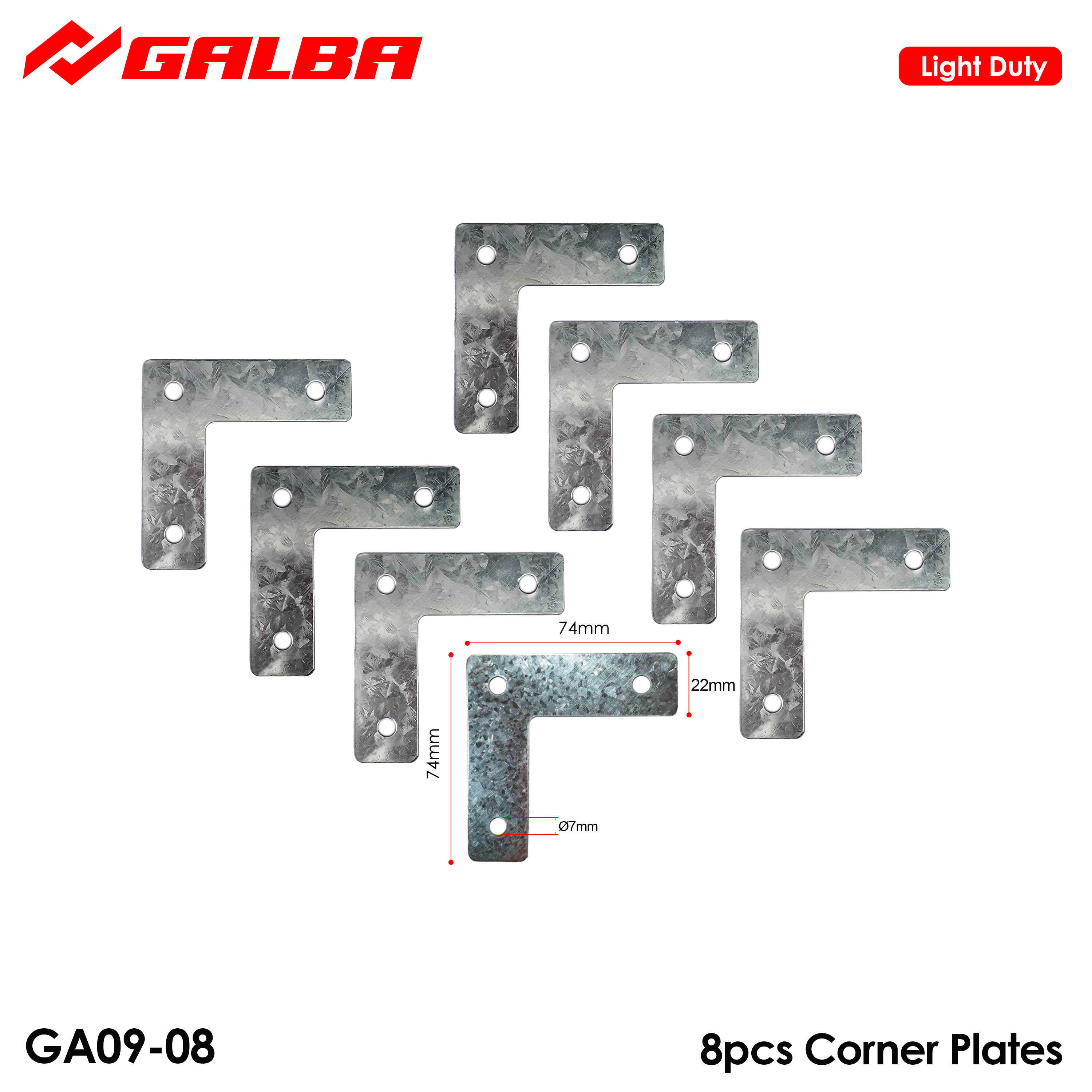 GB 30mm ANGLE POST (light duty) 30x30x 0.7mm for Galba Galvanized Metal ...