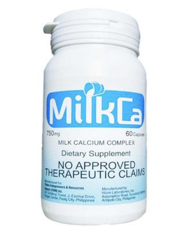 I-Fern MilkCa Milk Calcium Complex Dietary Supplement 60 Capsules 750mg ...