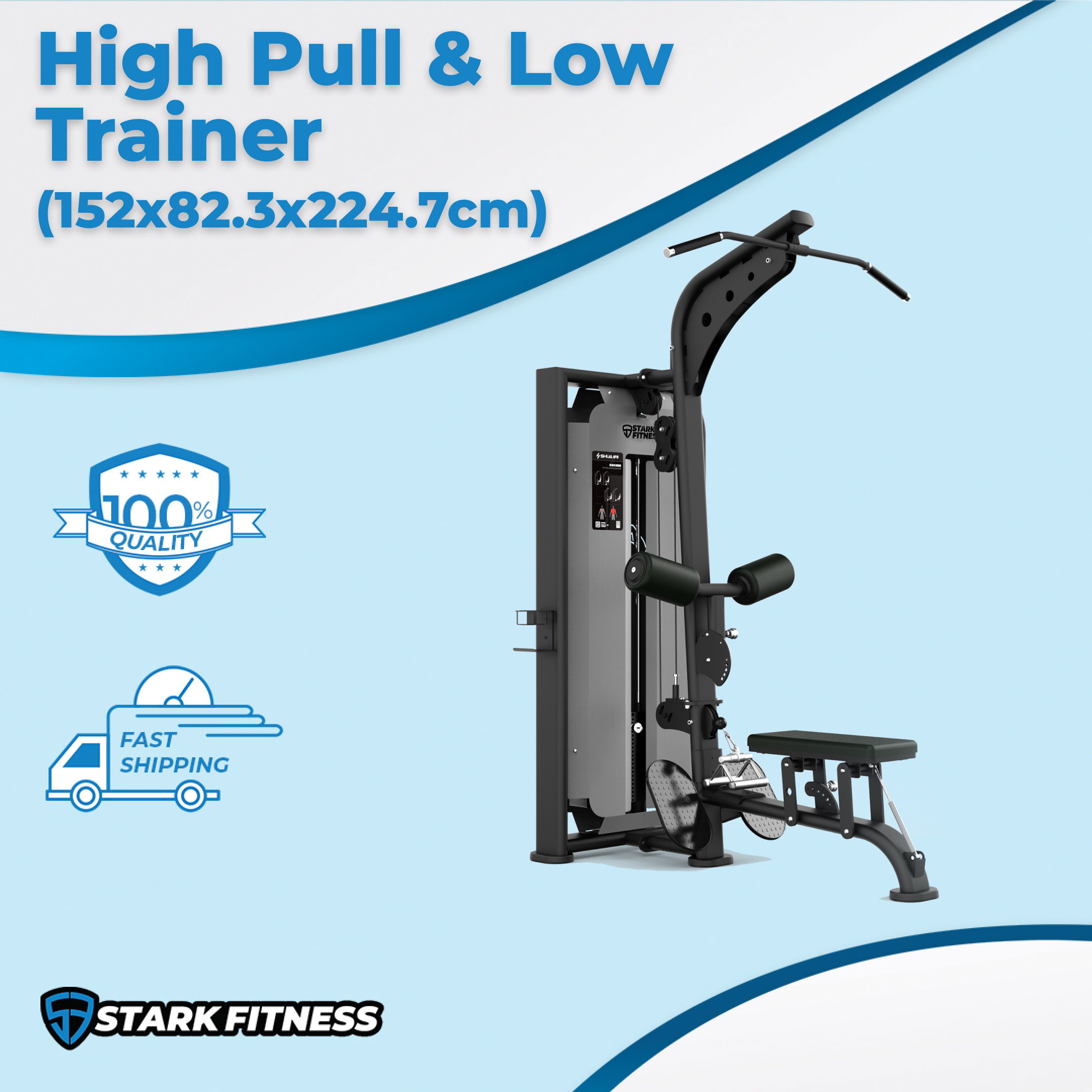 Stark Fitness High Pull and Low Trainer, Pull up Machines, Lat Pull ...
