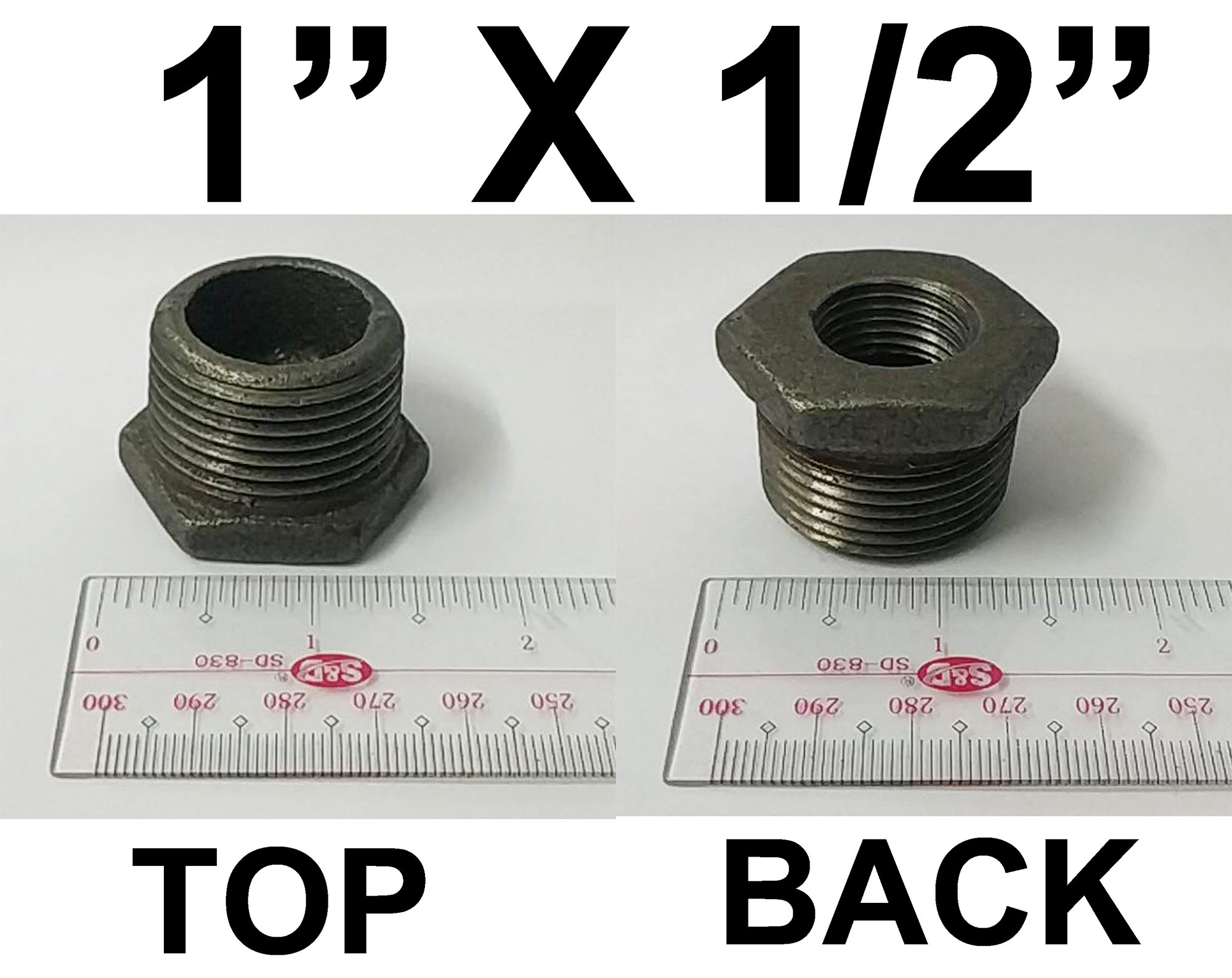 MECH BI BUSHING REDUCER 1" X 1/2" SCH40 STANDARD THREADED SCREW TYPE ...