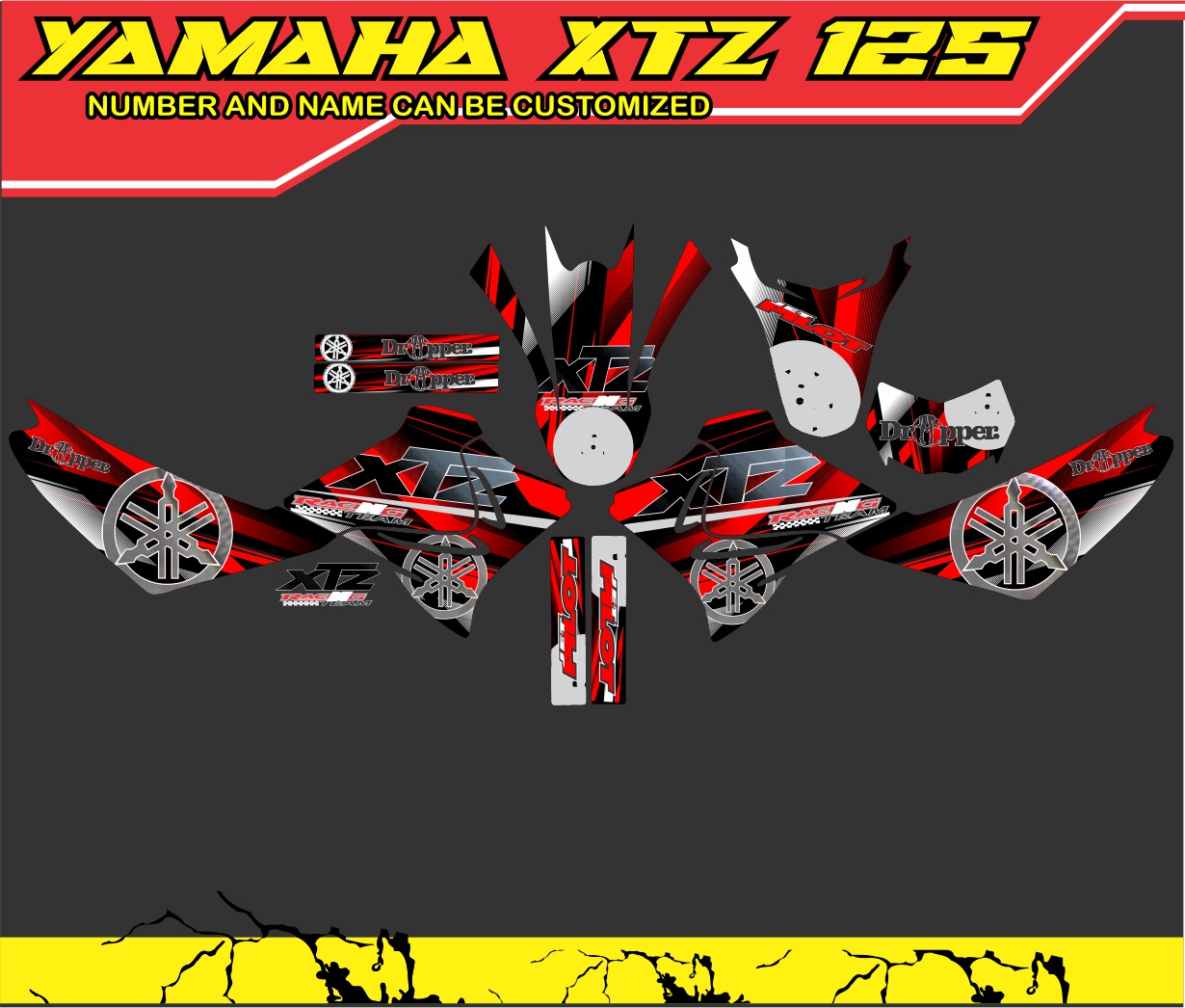 Yamaha xtz 125 full body decals | Lazada PH