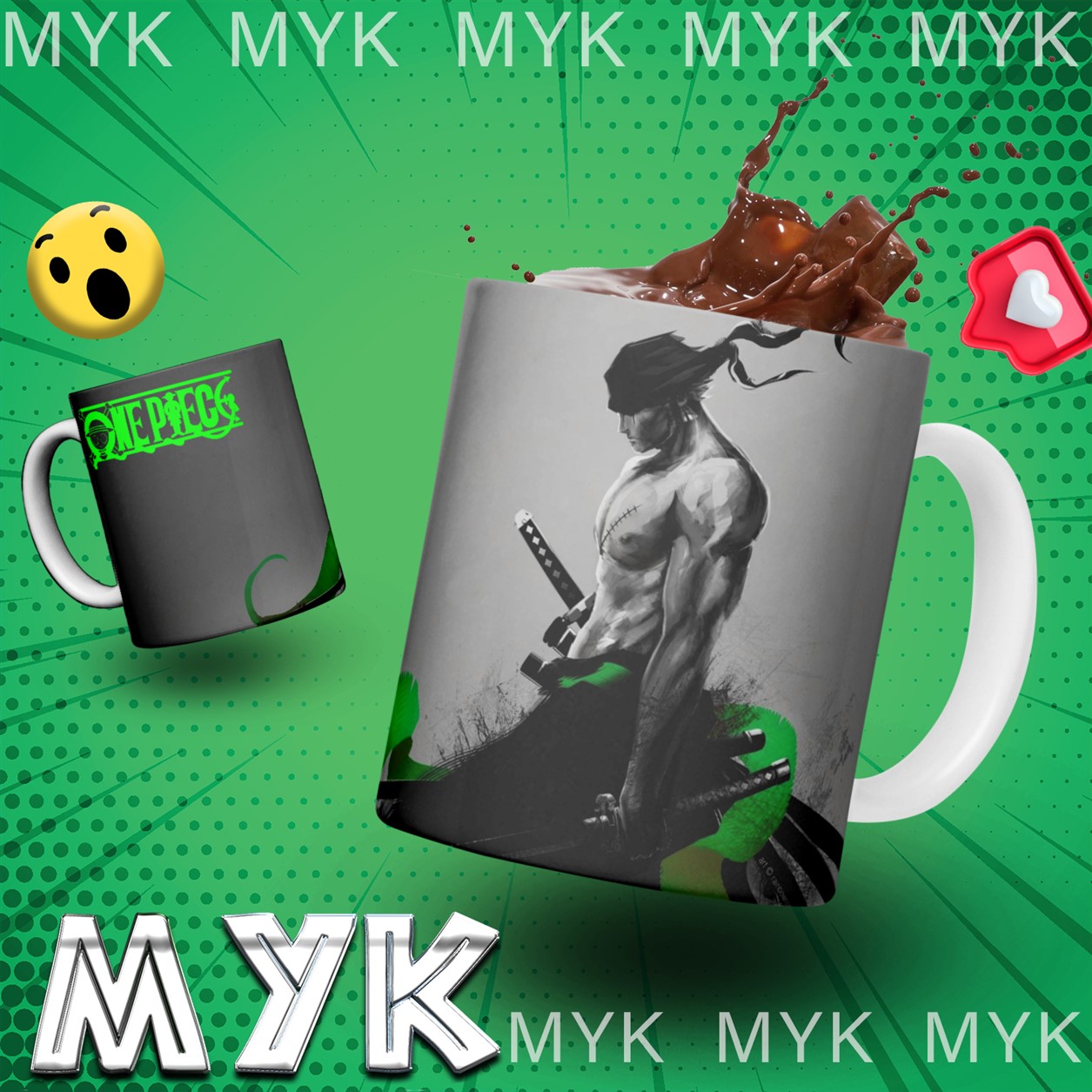 RORONOA ZORO ONEPIECE ANIME MUG DESIGN By MYKPRINTINGHOUSE | Lazada