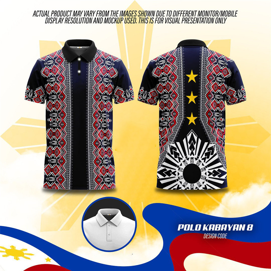 Polo Shirts for Men Philippine Ethnic Tribal Modern Barong Polo Shirt ...