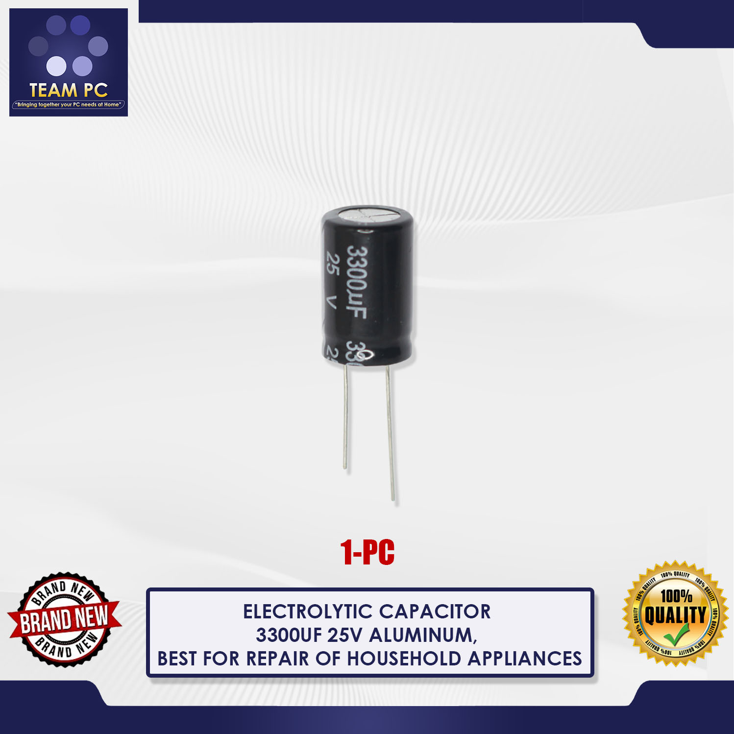 ELECTROLYTIC CAPACITOR 3300UF 25V ALUMINUM, BEST FOR REPAIR OF ...
