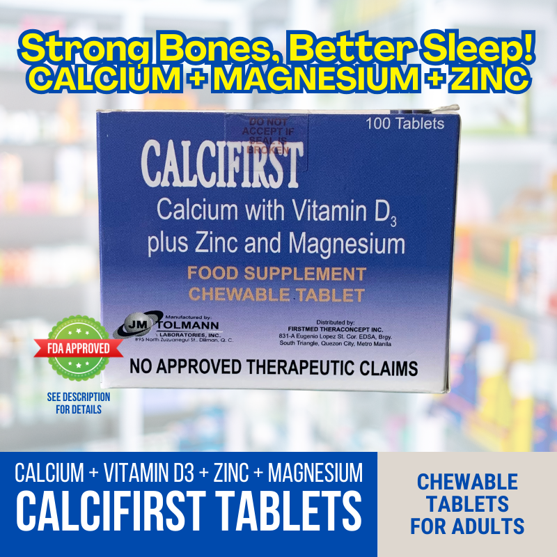 (Generic) Calcifirst - Calcium Carbonate + Vitamin D3 + Magnesium ...