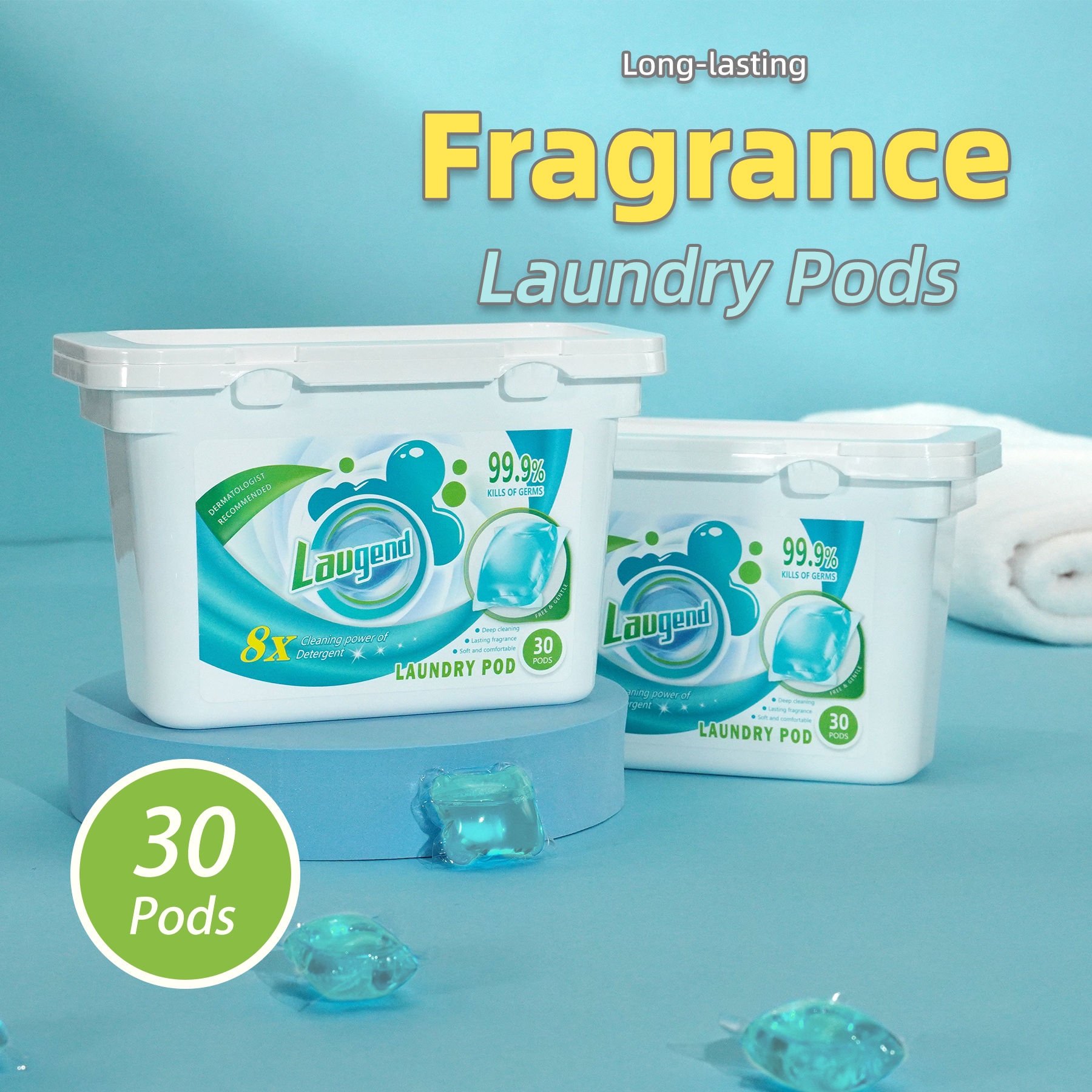 Laugend 30Pods Laundry Beads Detergent Laundry Detergent Capsules Ball ...