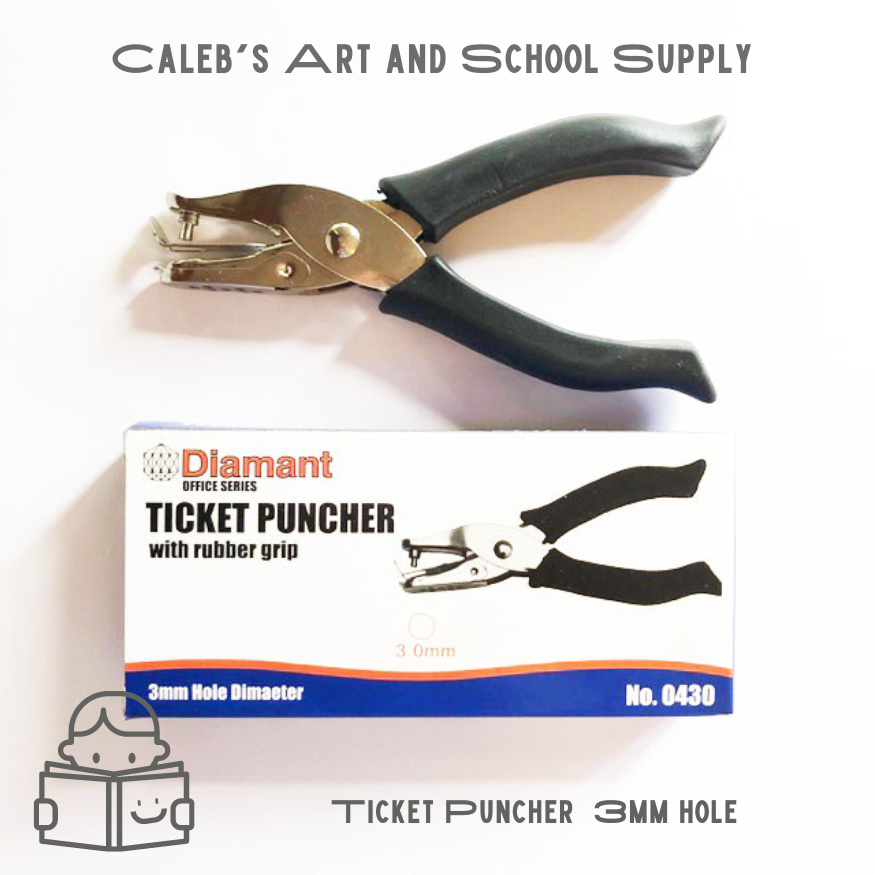 Diamant Ticket Puncher with Rubber Grip 3mm hole | Lazada PH