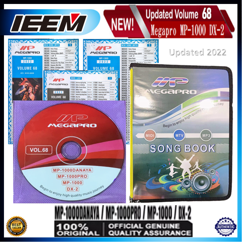 Songbook + CD for Megapro MP-1000, MP-1000PRO and Danaya Vol:68 (Updated 2022) | Lazada PH