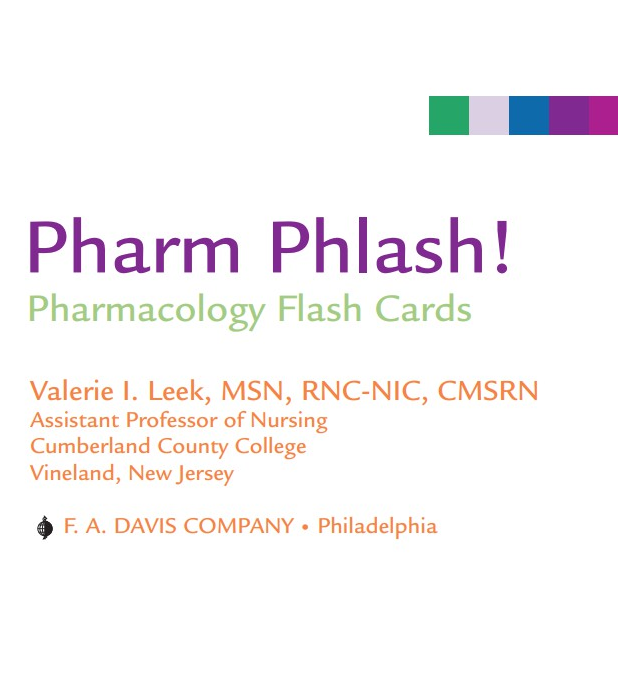 Pharm Phlash!: Pharmacology Flash Cards (PDF file format with freebie ...