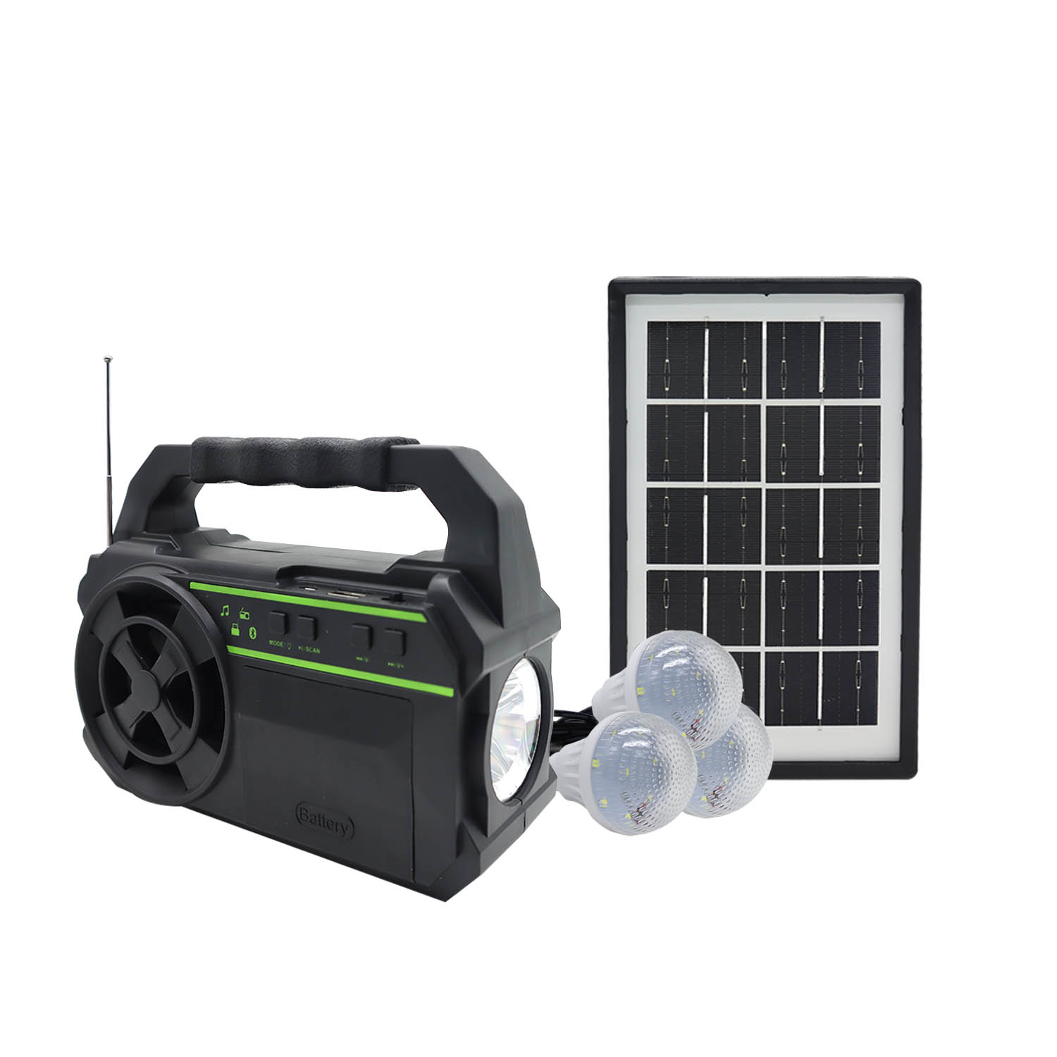 OSQ GD Plus Solar Lighting System GD-8081-AM With Bluetooth Mp3 Speaker ...