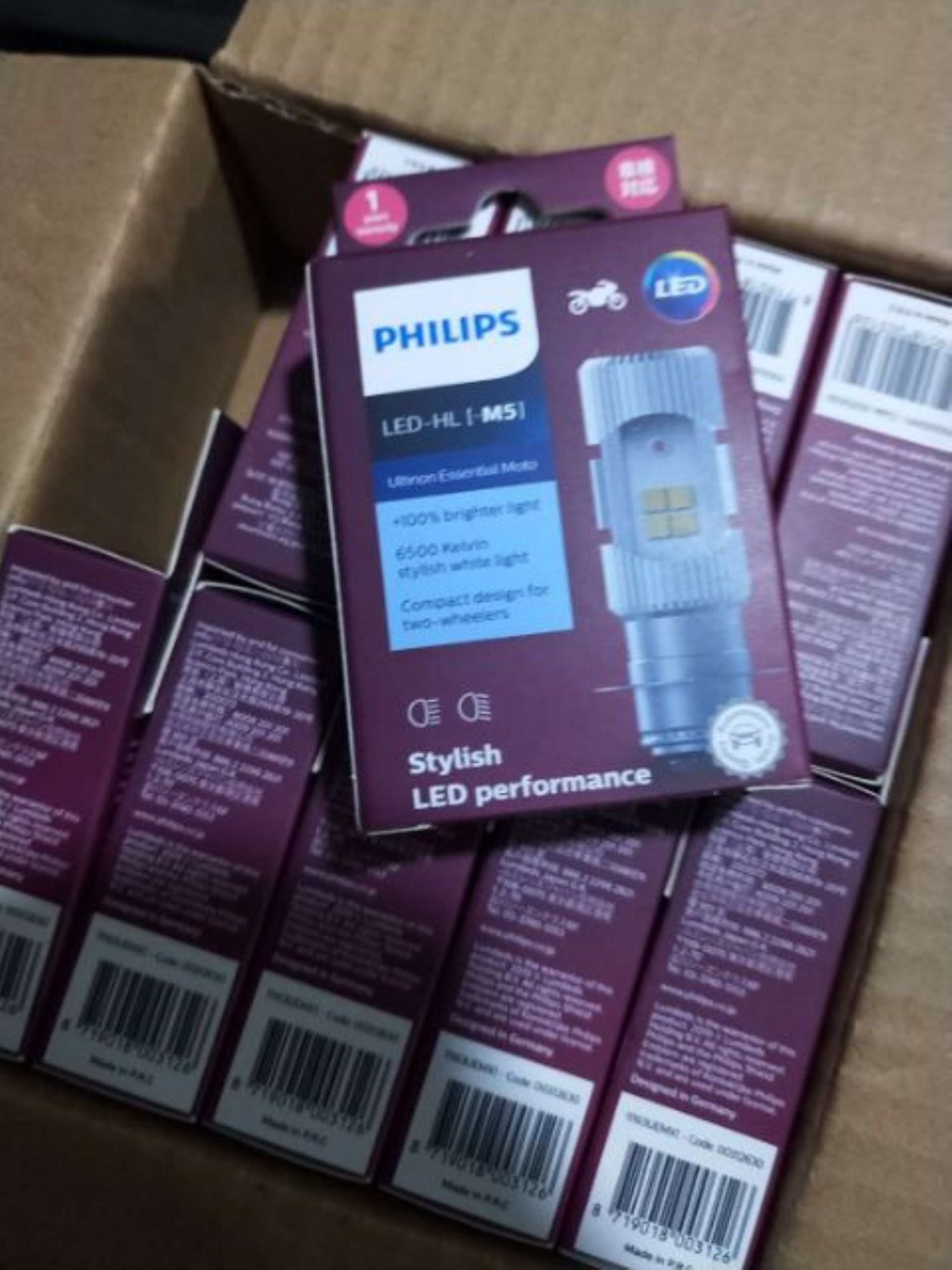 PHILIPS LED HEADLIGHT BULB T19/1LEG- beterry operated Motorcycle spare ...
