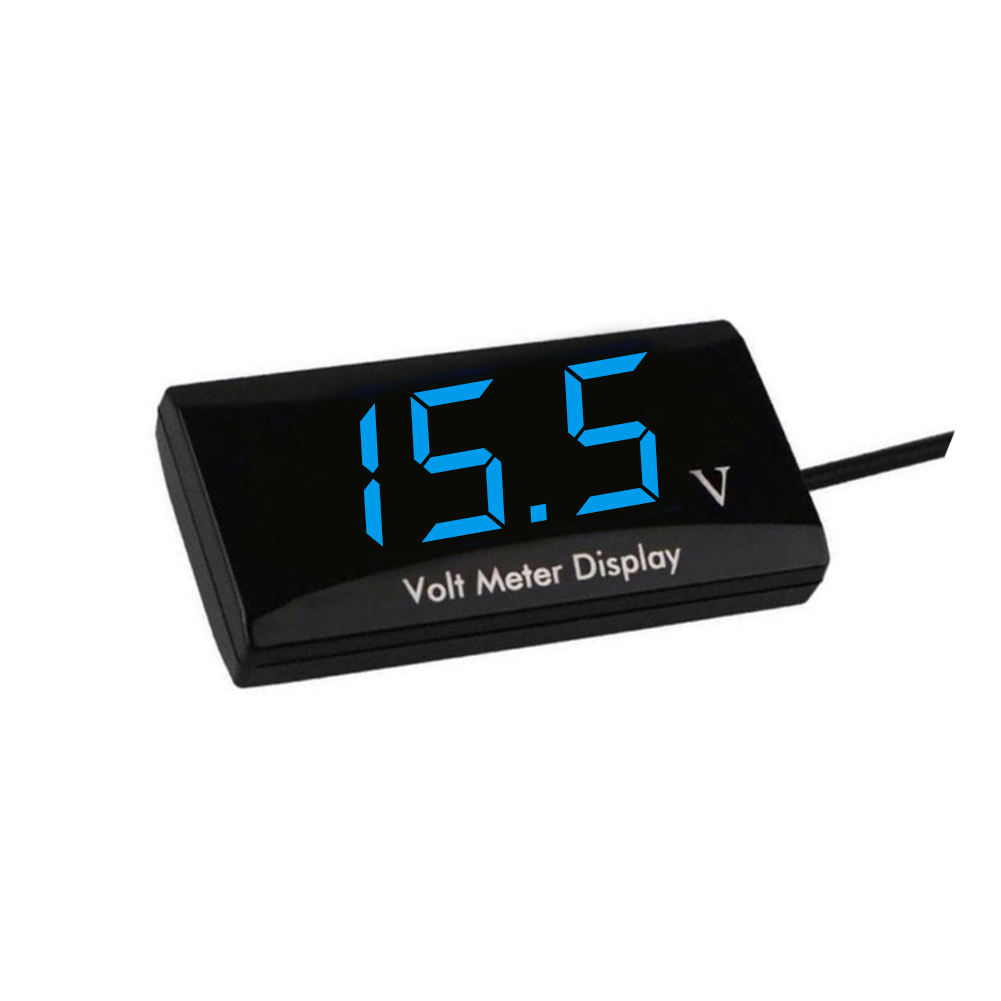 P-12 Motorcycle LED Display Digital Voltmeter Panel Volt Voltage ...