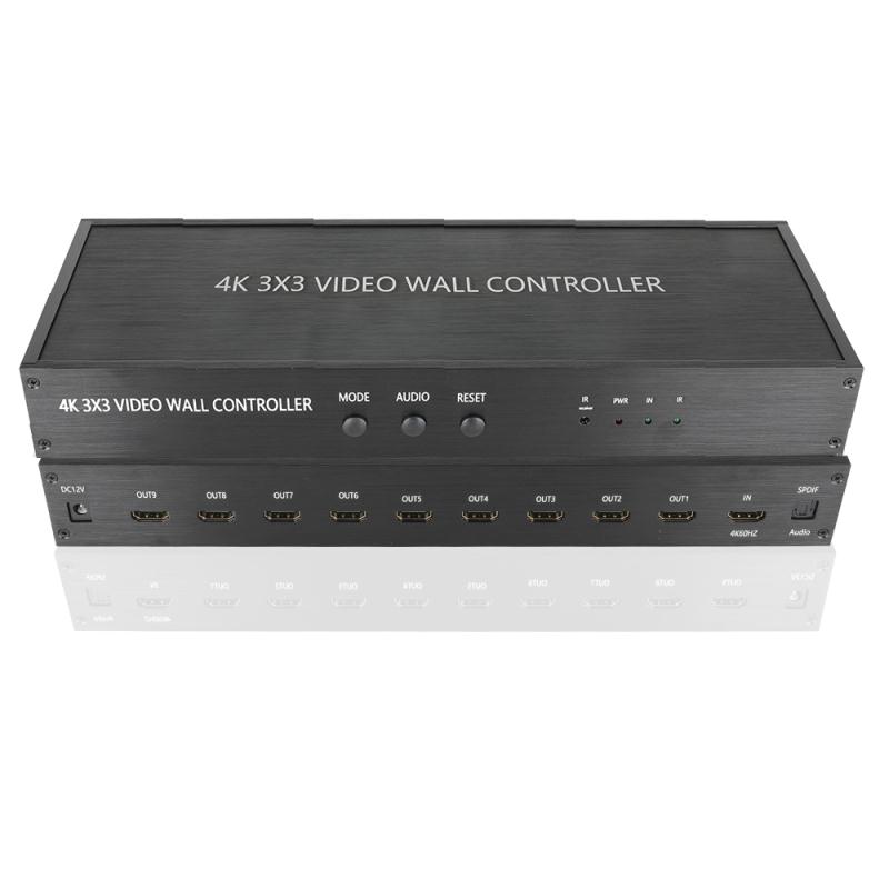 3x3 video wall controller 4K 60Hz HDMI input & output HD 1920x1080p 3x3 ...