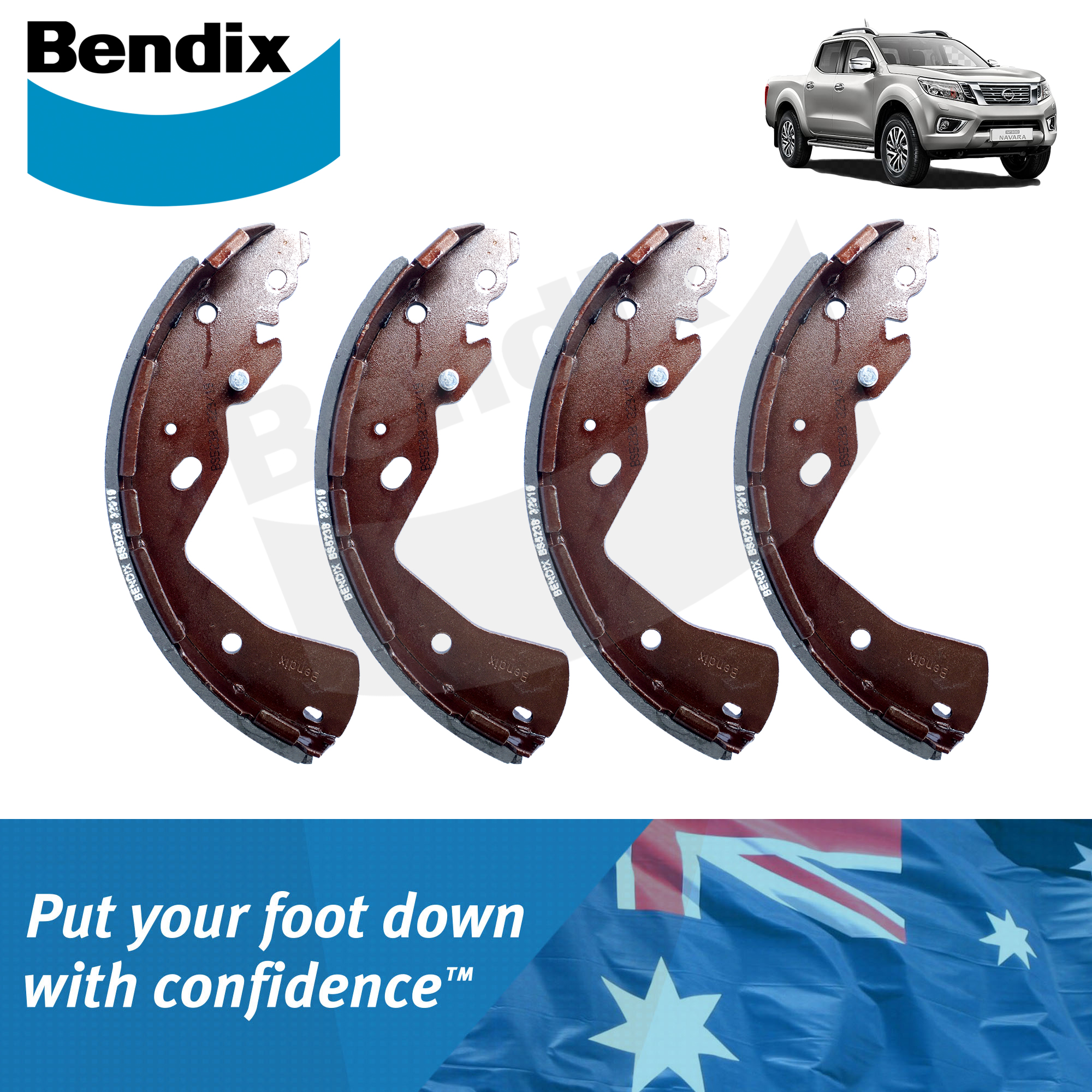 Bendix Brake Shoe BS5238 Set for Nissan Navara NP300 2015-2022 | Lazada PH