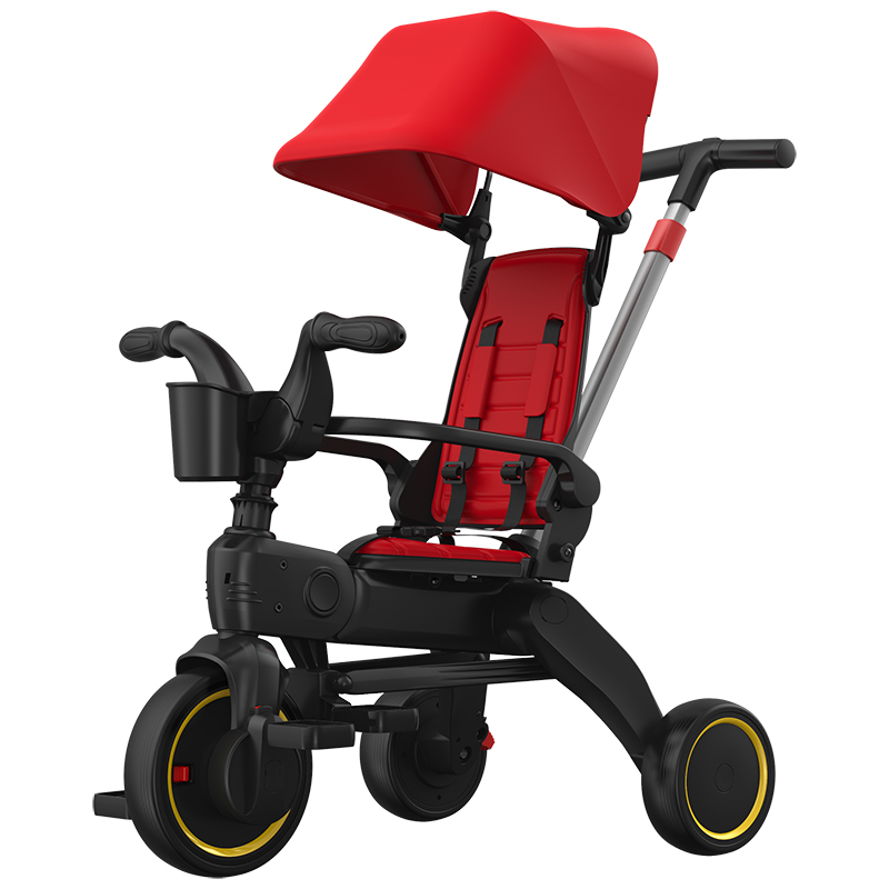 4-in-1 Portable Compact Foldable Push Trike | Folding Baby Tricycle ...