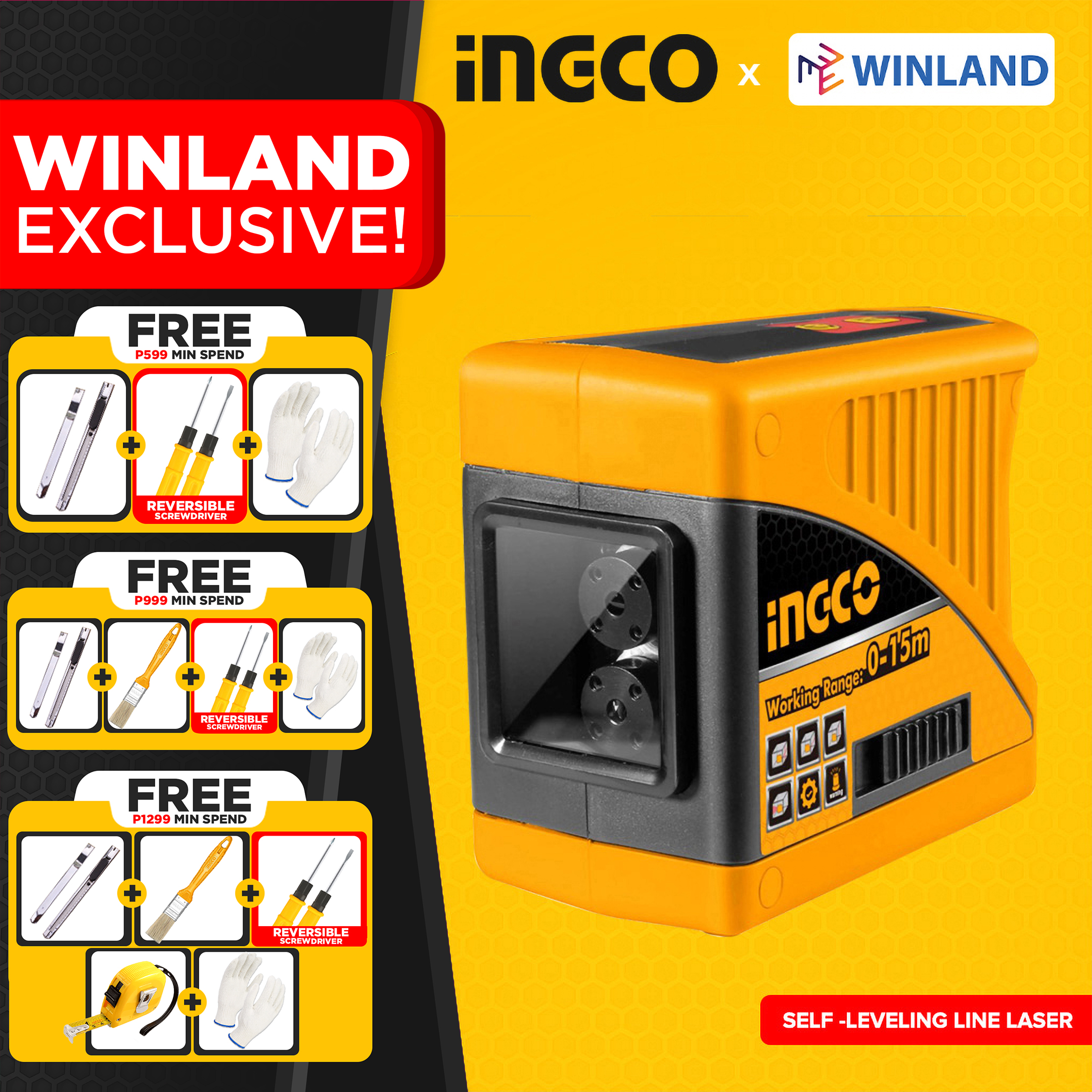 INGCO by Winland Self Leveling Line Laser HLL156501 | Lazada PH